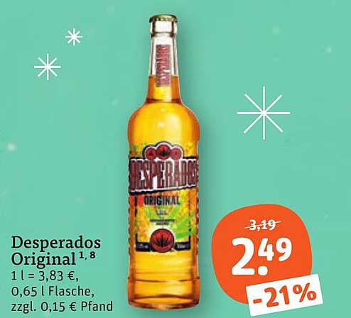 Desperados Original - 4 Flaschen À 0,33 Liter Angebot bei Famila Nord ...