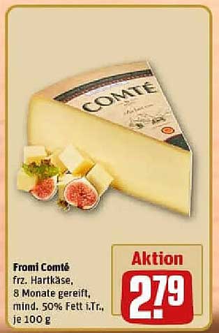 Fromi Comté Frz. Hartkäse, 8 Monate Gereift, Mind. 50% Fett I.tr., Je ...