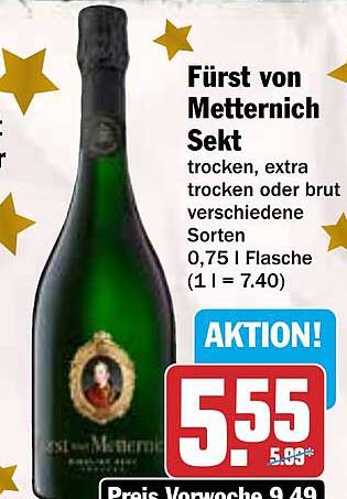 Fürst Von Metternich Sekt - Trocken, Extra Trocken Oder Brut Angebot ...