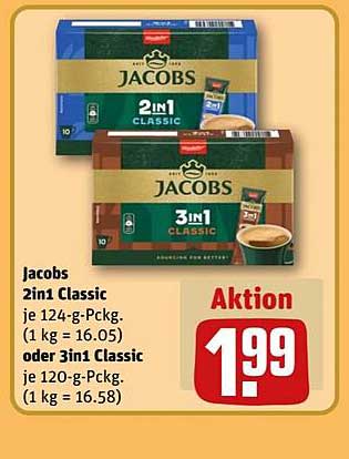 Jacobs 2In1 Classic Oder 3In1 Classic Angebot bei REWE Center ...