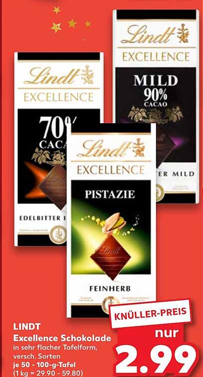 Lindt Excellence Schokolade – Diverse Sorten Für Schokoladenliebhaber ...