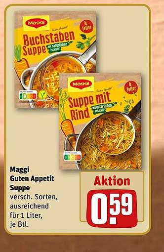 Maggi Guten Appetit Suppe - Verschiedene Sorten Angebot bei REWE Center ...