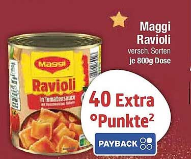 Maggi Ravioli In Verschiedenen Sorten 800G Dose Angebot bei Feneberg ...