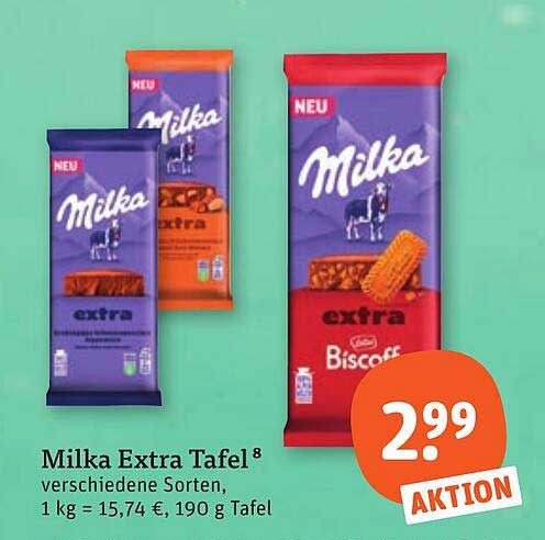 Milka Extra Tafel 8 Verschiedene Sorten Angebot bei tegut - ProspektGuru.de