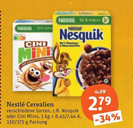 Nestlé Cerealien - Verschiedene Sorten, Z.b. Nesquik Oder Cini Minis ...