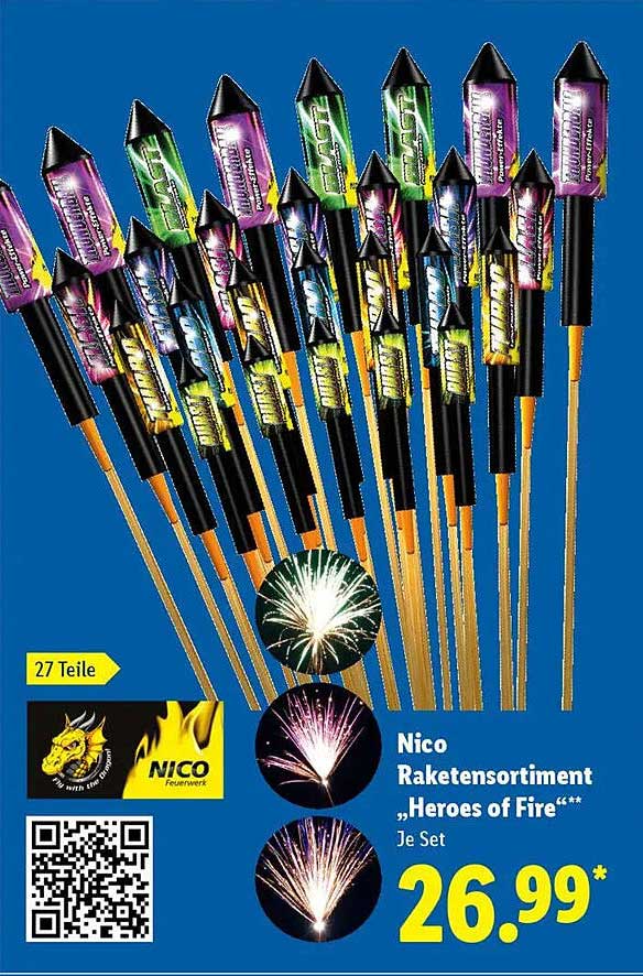 Nico Raketen Sortiment „Heroes Of Fire“ Angebot bei Lidl - ProspektGuru.de
