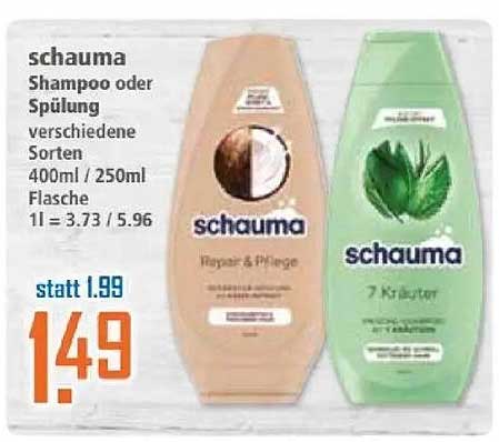 Schauma Shampoo Oder Spülung Verschiedene Sorten 400Ml / 250Ml Flasche ...