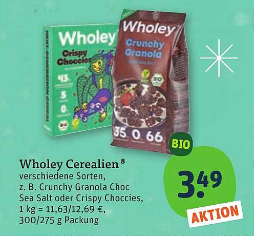 Wholey Cerealien – Crunchy Granola Und Crispy Choc Angebot bei tegut ...