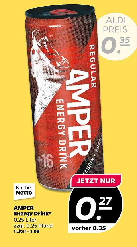 Amper Energy Drink* Angebot bei NETTO