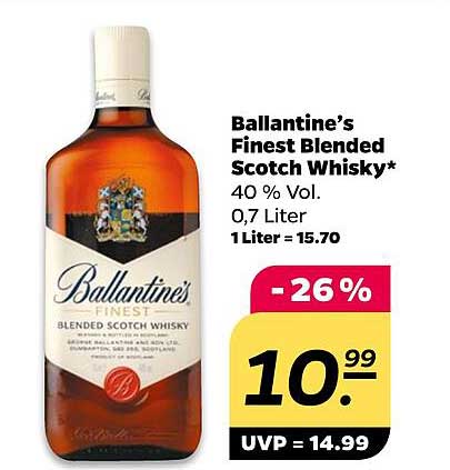 Ballantine's Finest Blended Scotch Whisky* Angebot bei NETTO