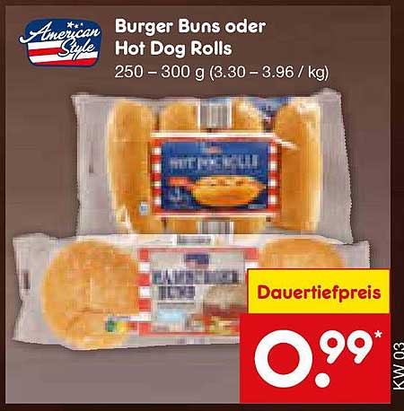 Burger Buns Oder Hot Dog Rolls Angebot bei Netto Marken-Discount ...
