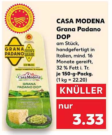 Casa Modena Grana Padano Dop Angebot bei Kaufland - ProspektGuru.de