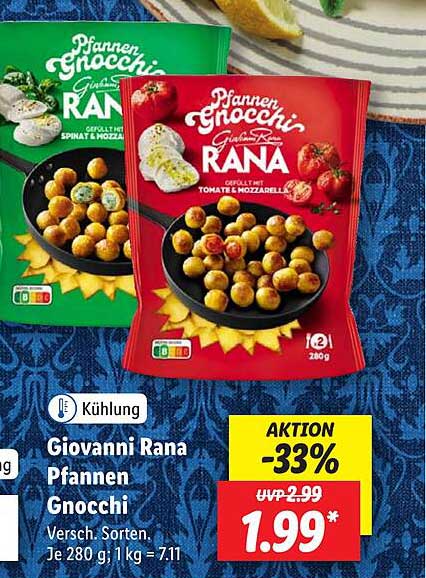 Giovanni Rana Pfannen Gnocchi Angebot bei Lidl
