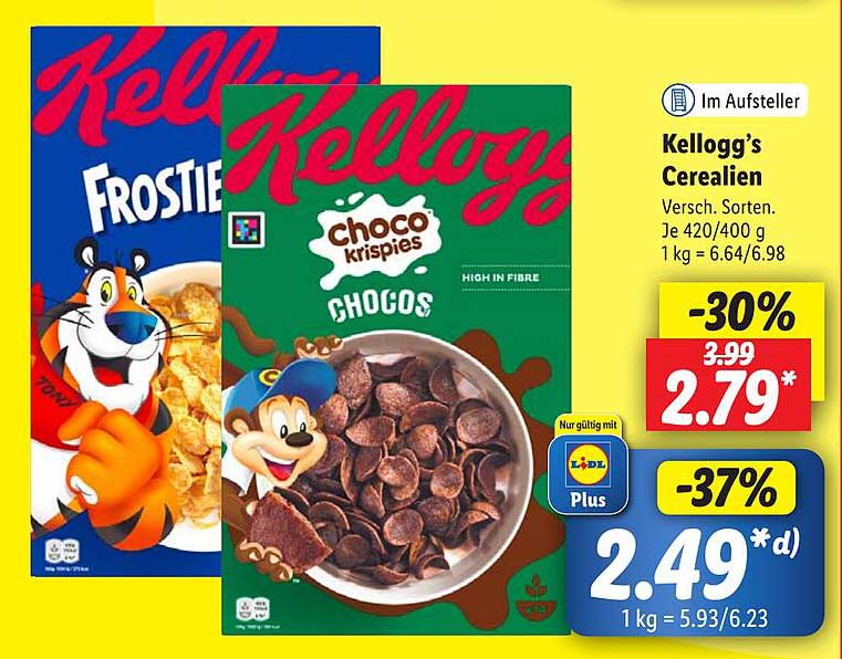 Kellogg’s Cerealien Angebot bei Lidl - ProspektGuru.de