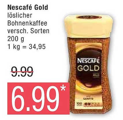 Nescafé Gold Löslicher Bohnenkaffee Angebot bei Marktkauf