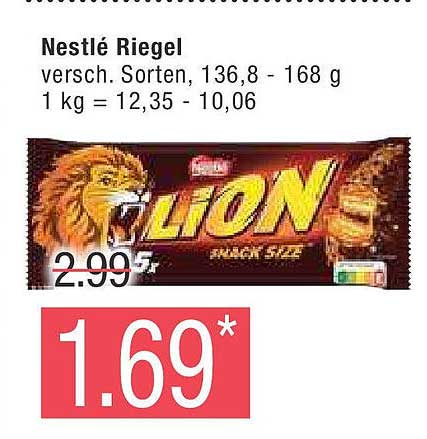 Nestlé Riegel Lion Snack Size Angebot bei Marktkauf
