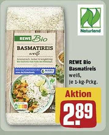 Rewe Bio Basmatireis Weiß Angebot bei REWE