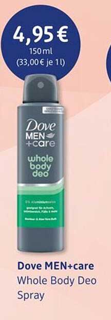 Dove Men+Care Whole Body Deo Spray Angebot bei dm - ProspektGuru.de