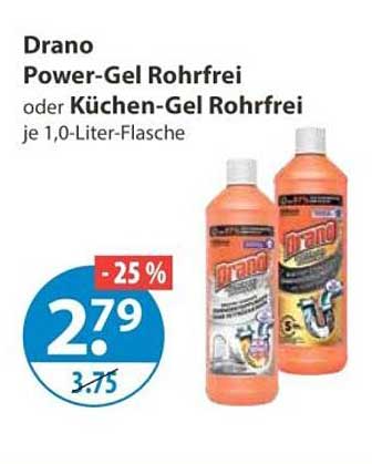 Drano Küchen-Gel Oder Power-Gel Angebot bei Wasgau - ProspektGuru.de