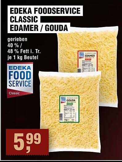 Edeka Foodservice Classic Edamer / Gouda Angebot bei Handelshof ...