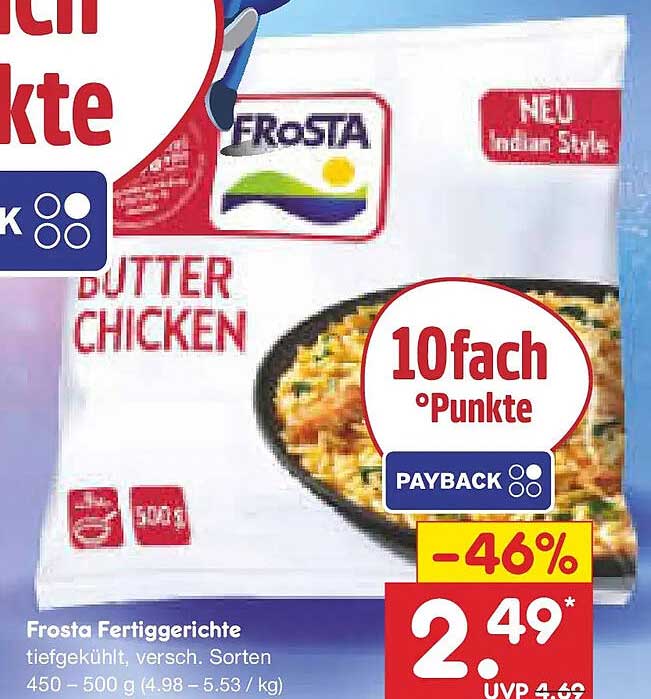 Frosta Fertiggerichte Butter Chicken Angebot bei Netto Marken-Discount ...