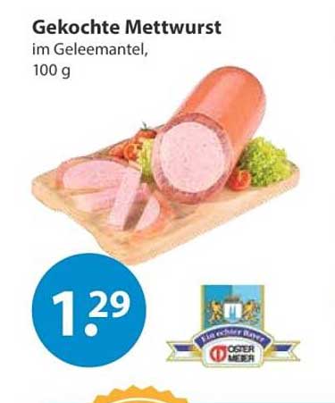 Gekochte Mettwurst Im Geleemantel, 100 G Angebot bei V-Markt ...