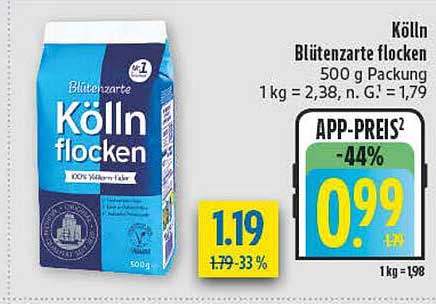 Kölln Flocken Blütenzart Oder Kernig 500 G Packung Angebot bei AEZ ...