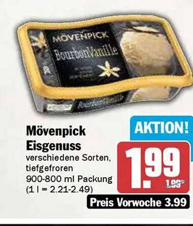 Mövenpick Eisgenuss Verschiedene Sorten, Tiefgefroren 900-800 Ml ...