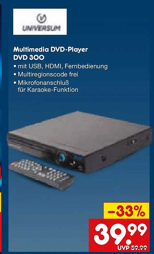 Multimedia Dvd-Player Dvd 300 Angebot bei Netto Marken-Discount ...