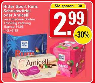 Ritter Sport Schokowürfel Angebot bei Simmel - ProspektGuru.de