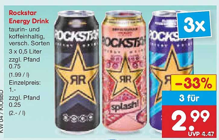 Rockstar Energy Drink Angebot bei Netto Marken-Discount - ProspektGuru.de