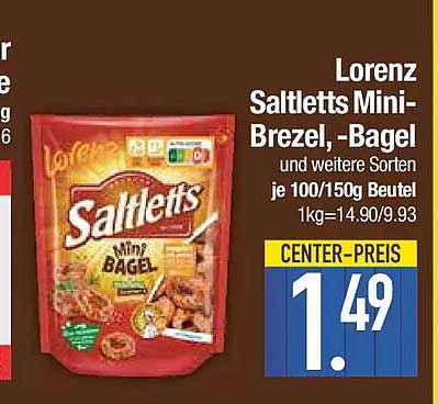 Lorenz Saltletts Mini-Brezel,-Bagel Und Weitere Sorten Je 100/150G ...