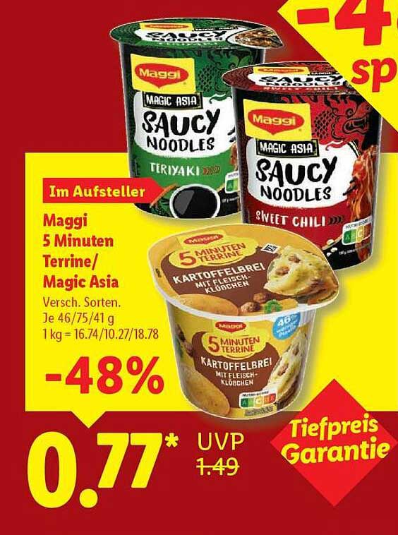 Maggi 5 Minuten Terrine/ Magic Asia Angebot bei Lidl - ProspektGuru.de