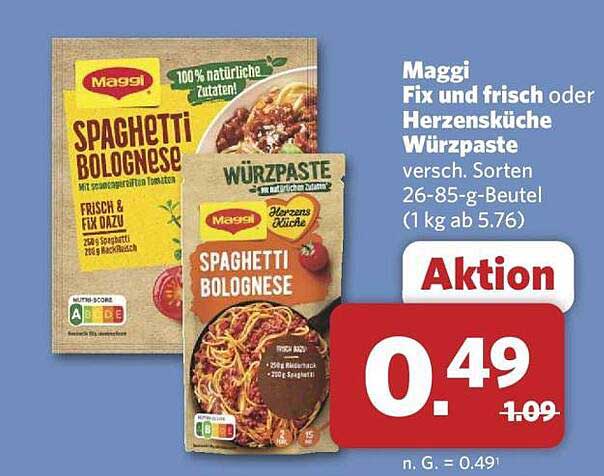 Maggi Fix Und Frisch Oder Herzensküche Würzpaste Versch. Sorten 26-85-G ...
