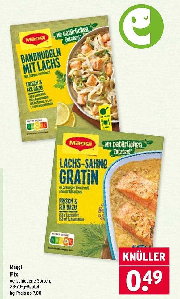 Maggi Fix Verschiedene Sorten, 23-70-G-Beutel Angebot bei Wasgau ...