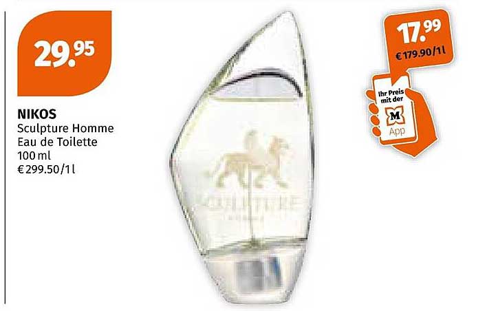 Nikos Sculpture Homme Eau De Toilette 100 Ml Angebot bei Müller ...