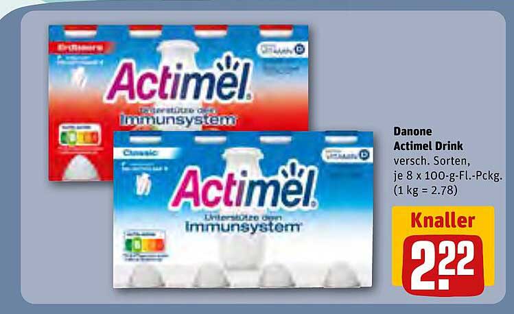 Danone Actimel Drink Angebot bei REWE