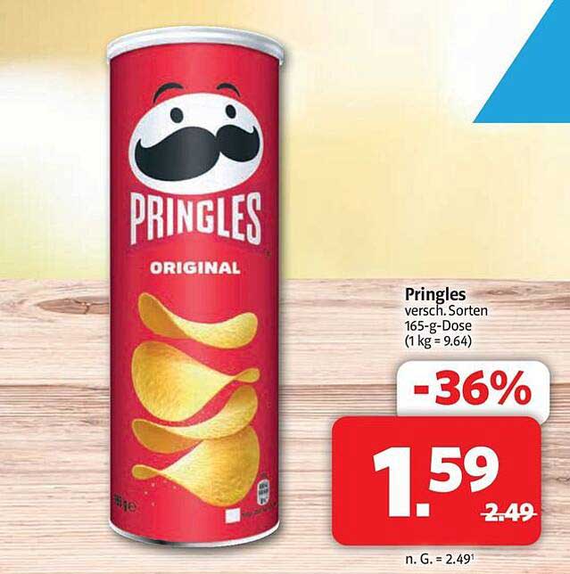Pringles Versch. Sorten 165-G-Dose Angebot bei Markant - ProspektGuru.de