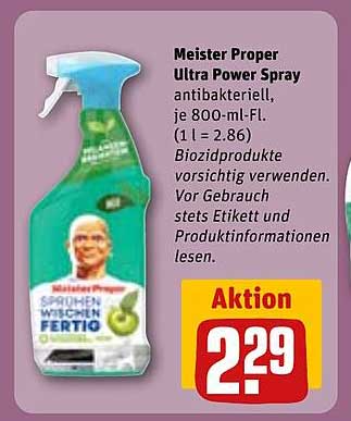 Meister Proper Ultra Power Spray, Antibakteriell, Je 800-Ml-Flasche ...