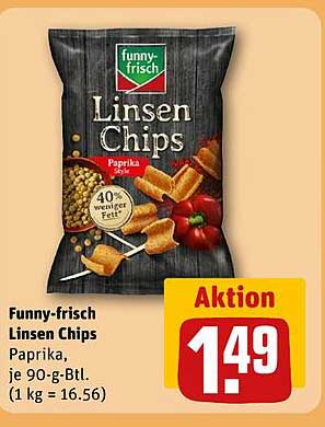 Funny-Frisch Linsen Chips Angebot bei REWE Center