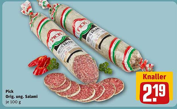Pick Orig. Ung. Salami Angebot bei REWE Center