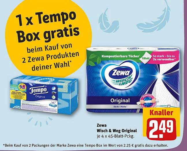 Zewa Wisch & Weg Original Angebot bei REWE Center