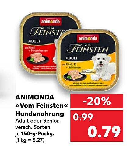 Animonda »Vom Feinsten« Hundenahrung Adult Oder Senior, Verschiedenste ...