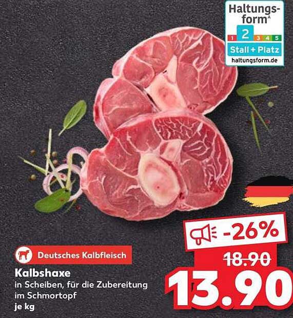 Kalbshaxe In Scheiben, Für Die Zubereitung Im Schmortopf Angebot bei ...