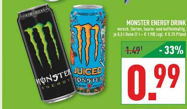 Monster Energy Drink - Verschiedene Sorten Angebot bei Marktkauf ...