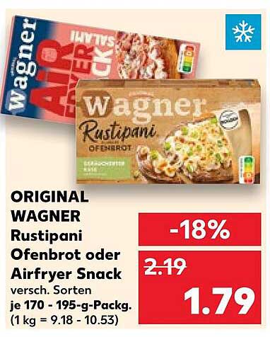 Original Wagner Rustipani Ofenbrot Oder Airfryer Snack Angebot bei ...