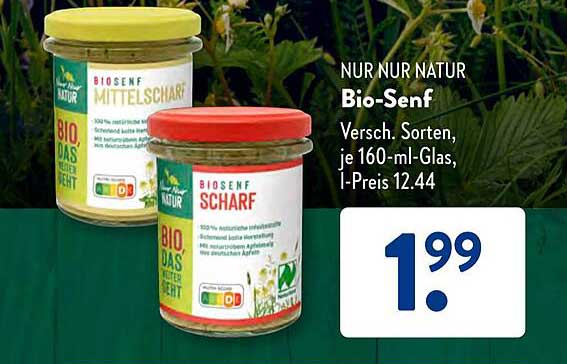 Bio-Senf Angebot bei Aldi Süd
