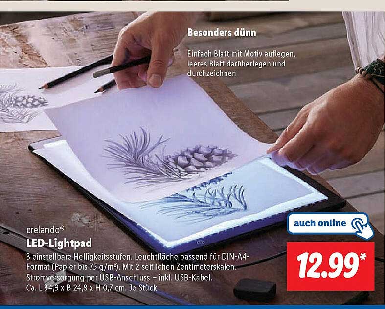 Crelando® Led-Lightpad Angebot bei Lidl