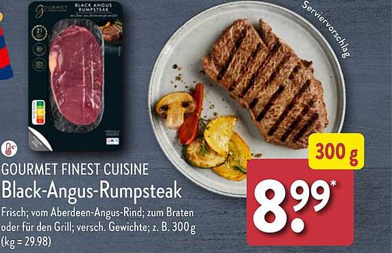 Black-Angus-Rumpsteak Angebot bei Aldi Nord