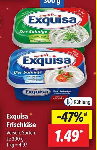 Exquisa Frischkäse Angebot bei Lidl